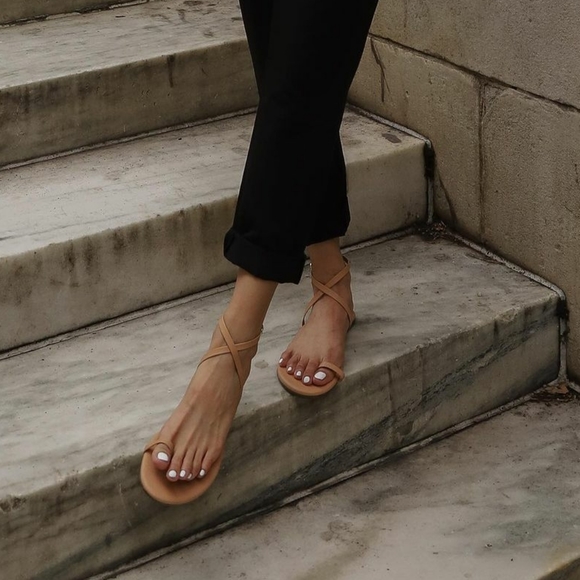 TKEES | Shoes | Tkees Phoebe Pout Strap Around Leather Sandals | Poshmark
